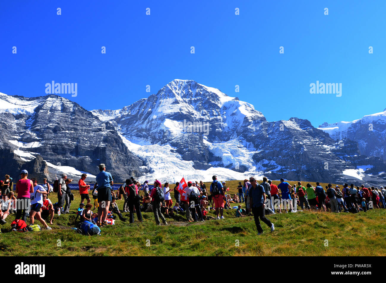 Interlaken: The finish of the Jungfrau Marathon, where masses of people ...
