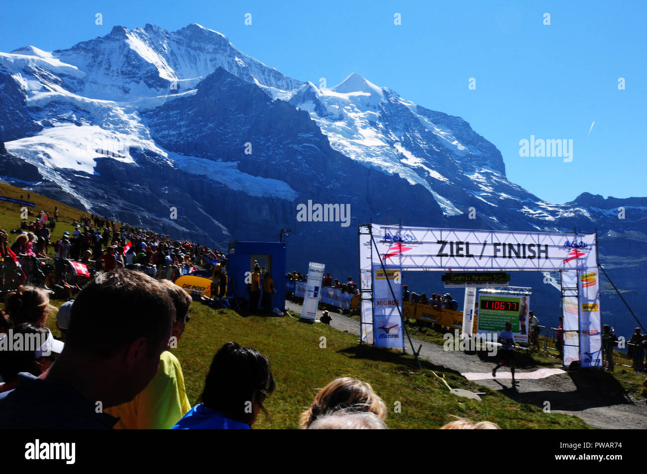 Interlaken: The finish of the Jungfrau Marathon, where masses of people ...