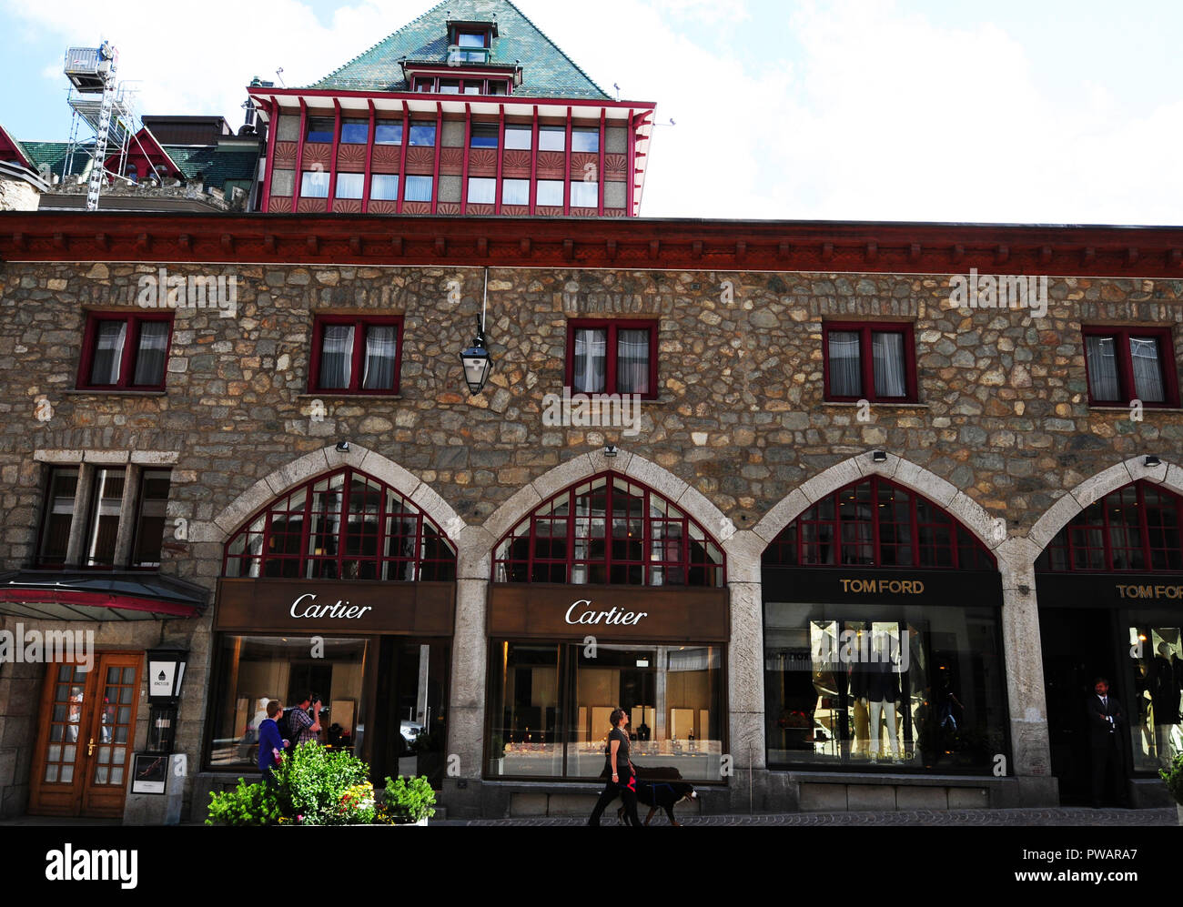 St moritz luxury brand stores hi-res stock photography and images - Alamy