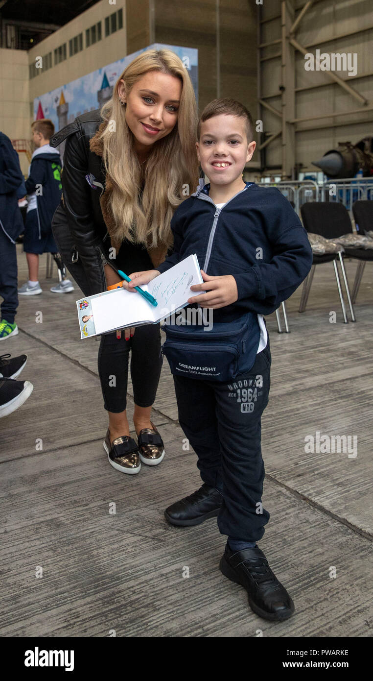 Pop singer Una Healy meets Joe Field from Middlesborough at Heathrow ...