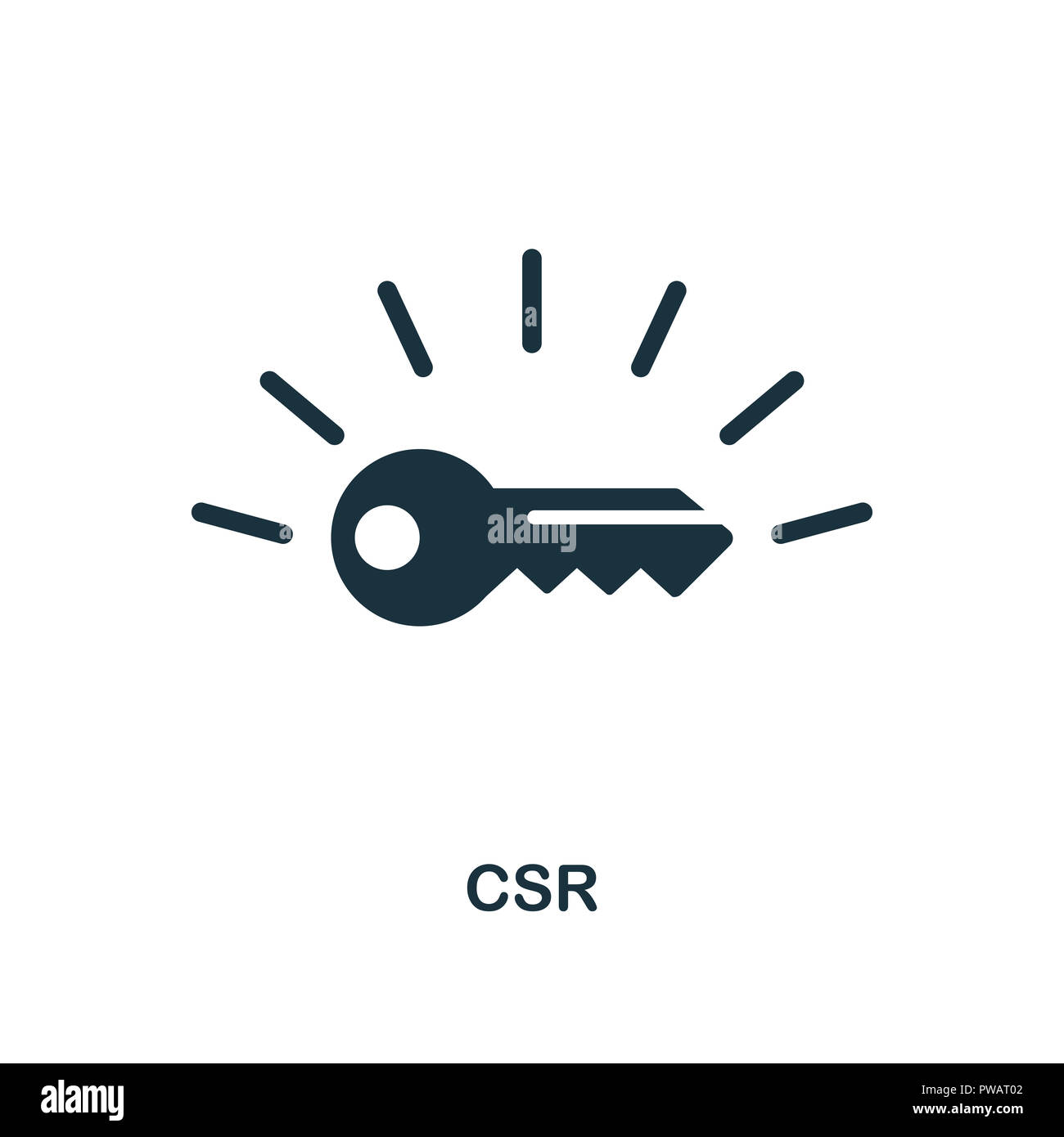 CSR icon. Monochrome style design from business ethics collection. UX ...
