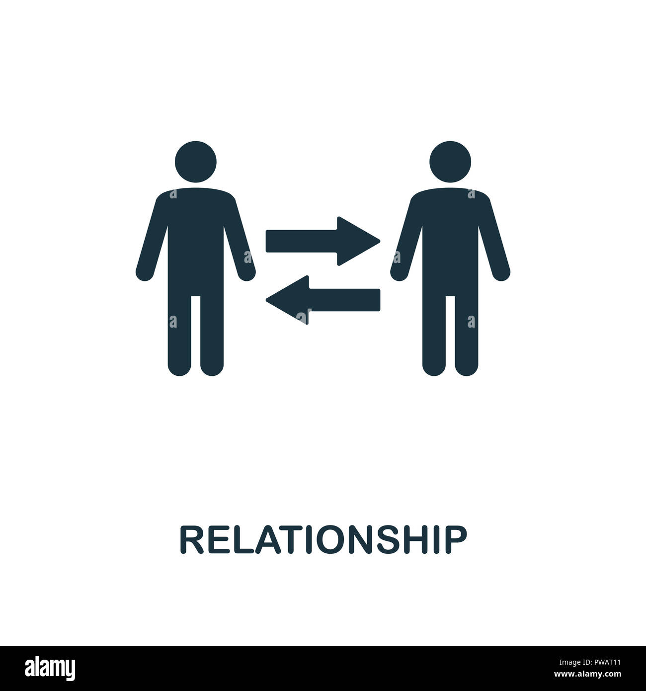 Relationship icon. Monochrome style design from business ethics ...