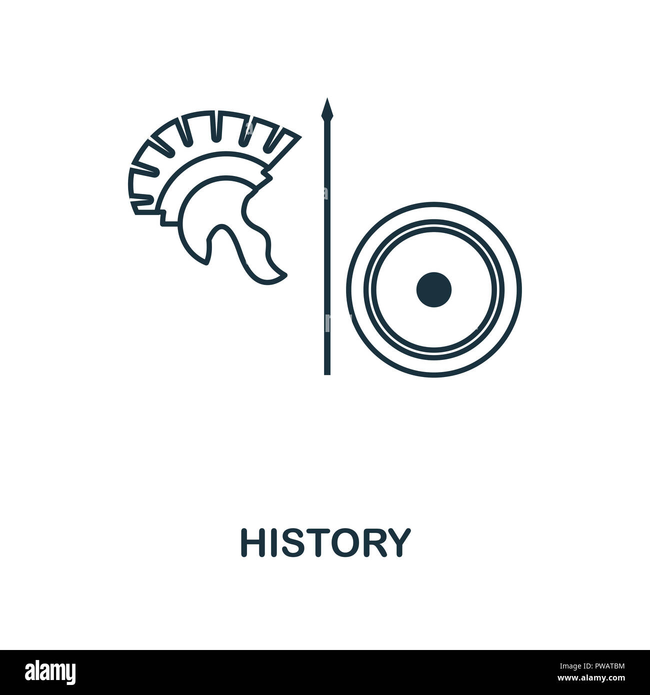 History outline icon. Creative design from school icon collection ...