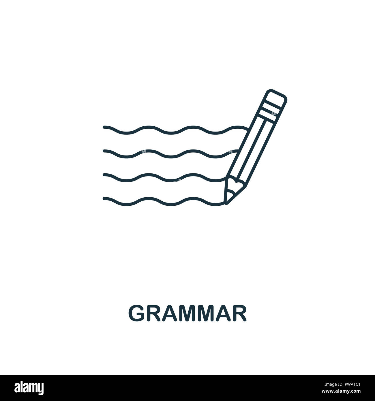 Grammar outline icon. Creative design from school icon collection ...