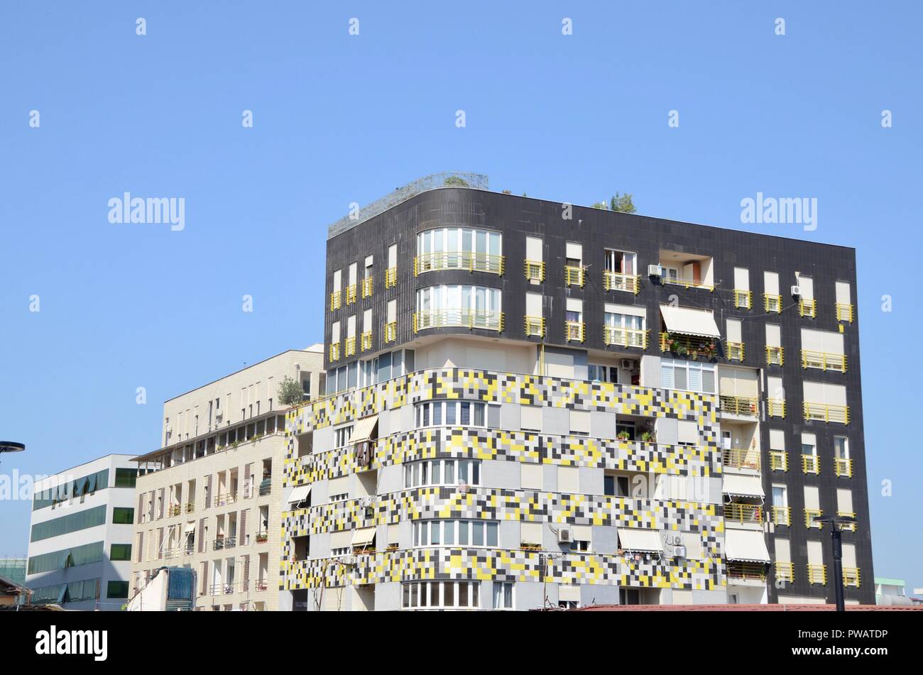 an example of modern architecture in central tirana albania Stock Photo ...