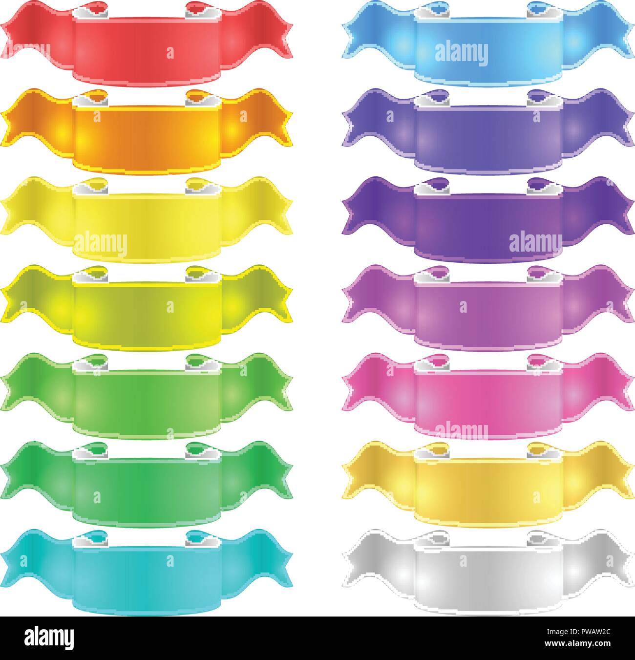 isolated vector colored satin ribbons set Stock Vector Image & Art - Alamy