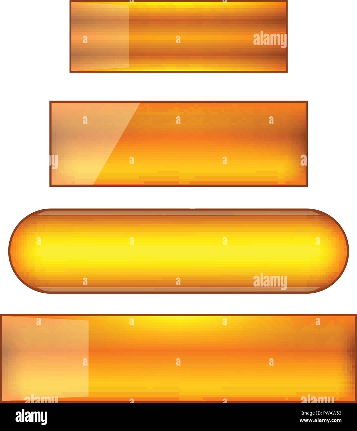 vector web buttons set - orange Stock Vector Image & Art - Alamy