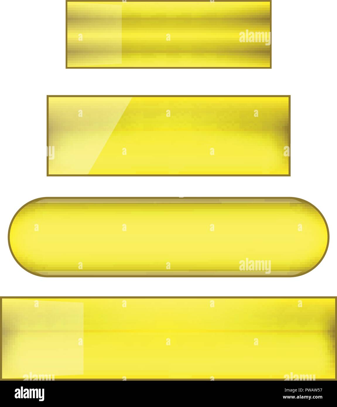 vector web buttons set - yellow Stock Vector Image & Art - Alamy