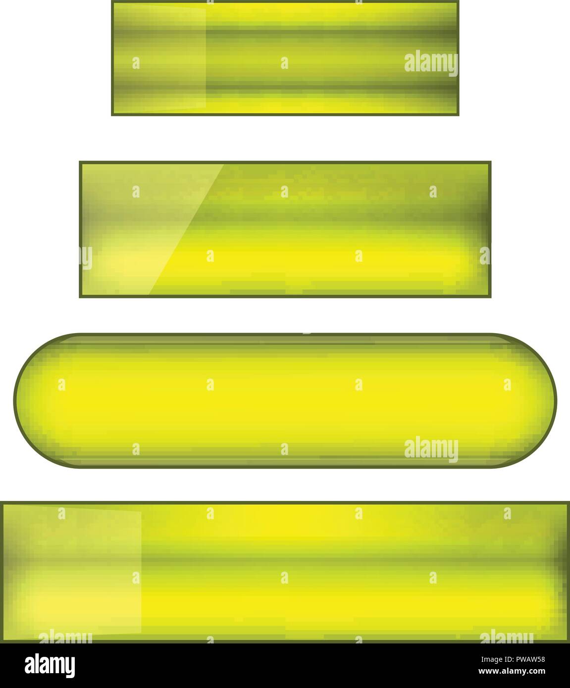 vector web buttons set - green and yellow Stock Vector Image & Art - Alamy