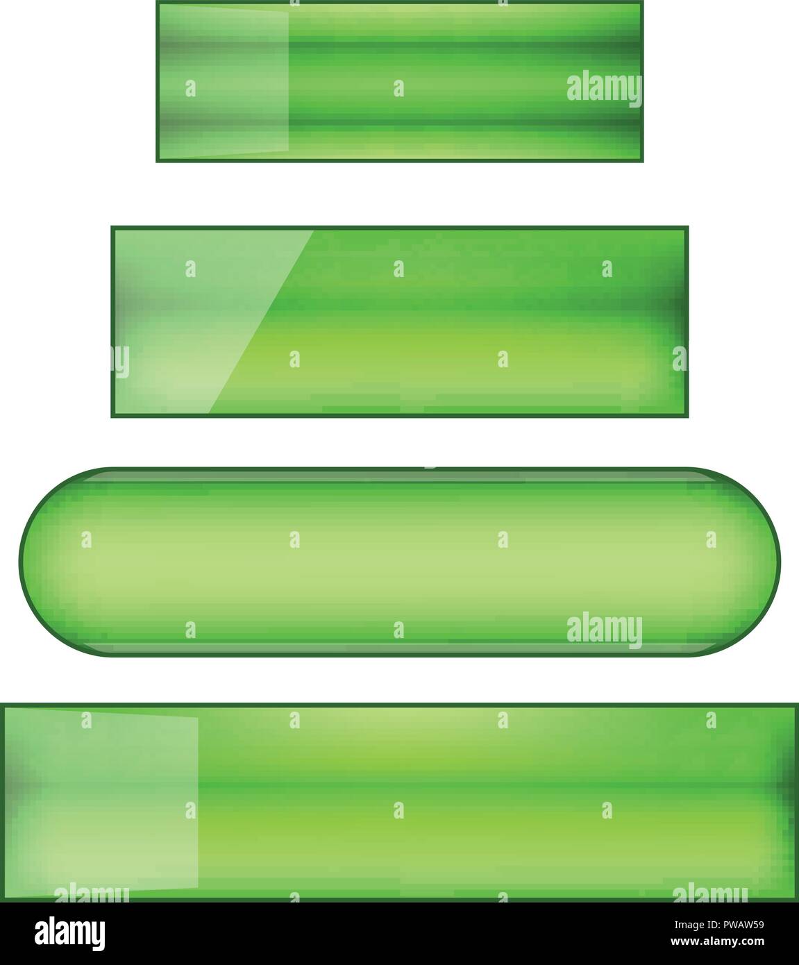 vector web buttons set - green Stock Vector Image & Art - Alamy