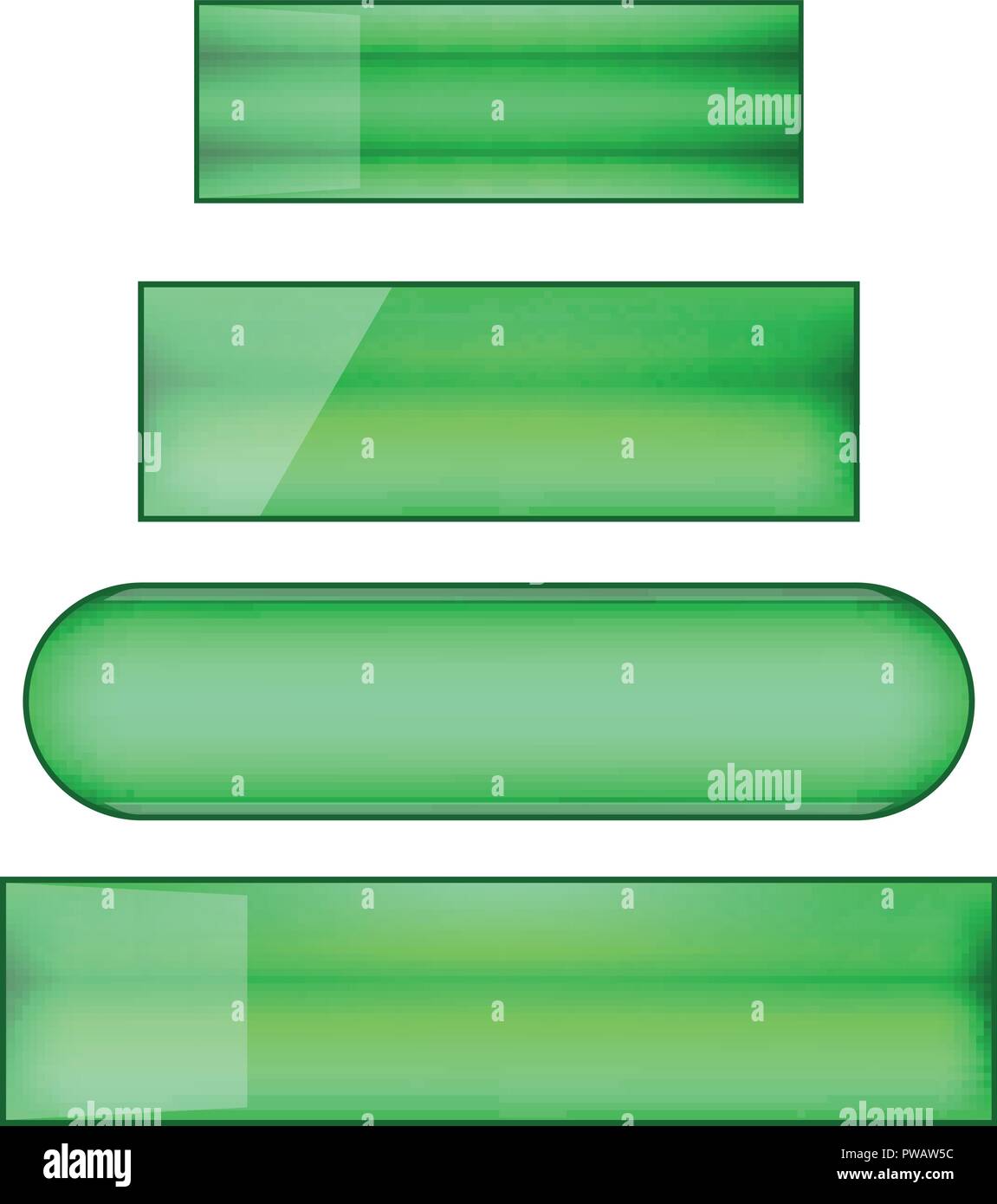 vector web buttons set - green Stock Vector Image & Art - Alamy