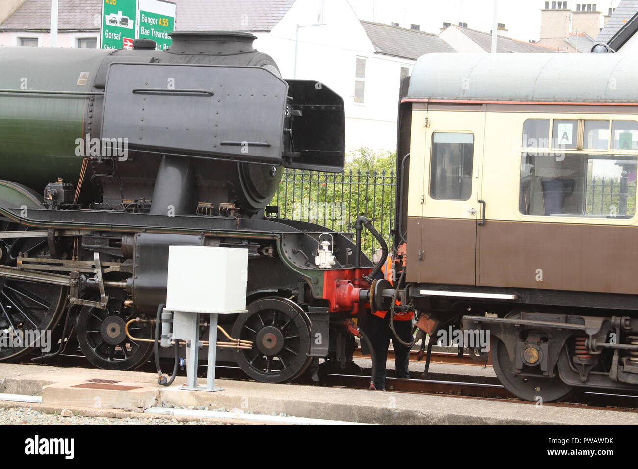 The Flying Scotsman. Holyhead Railway Station North Wales UK Stock ...