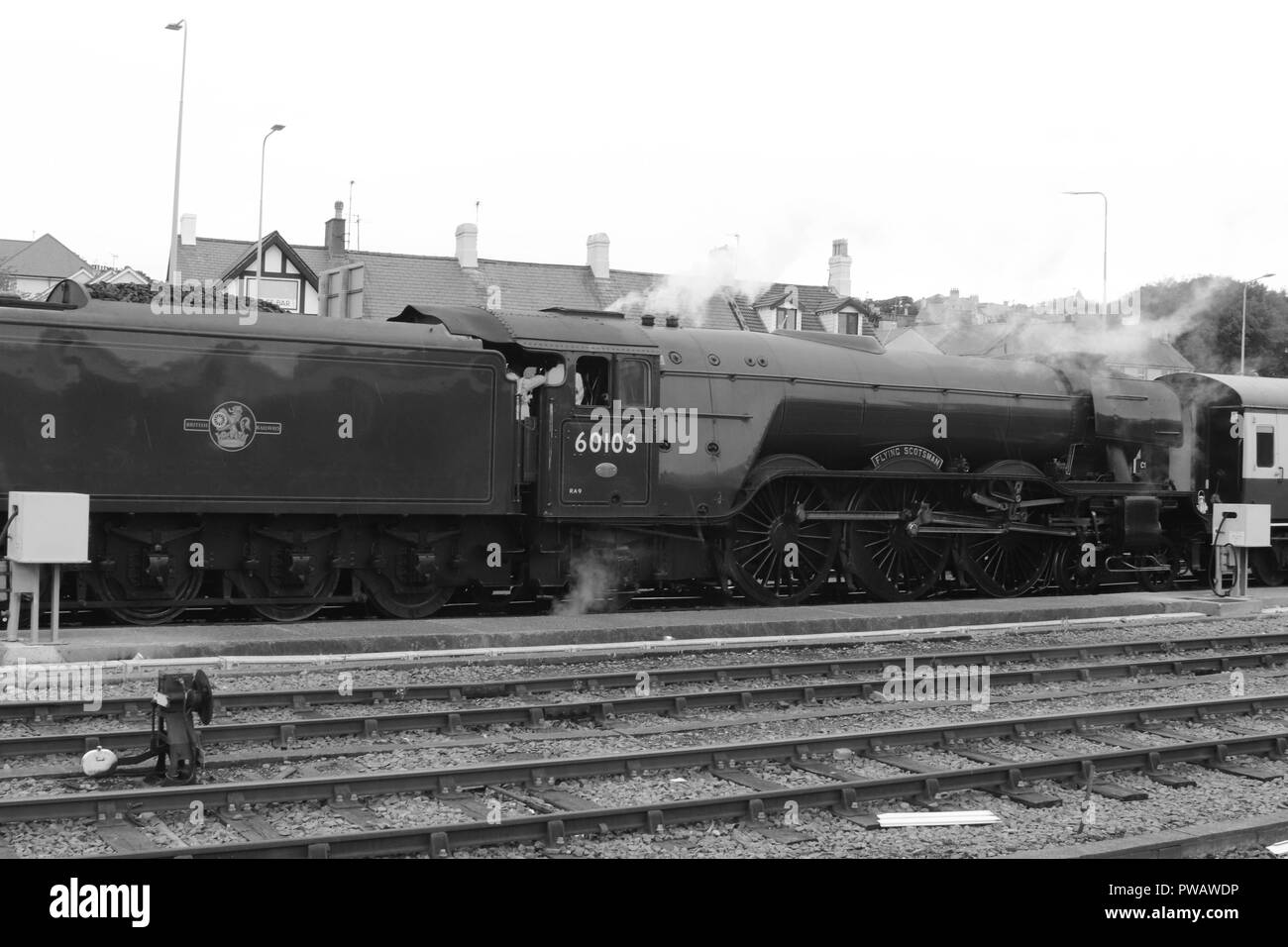 The Flying Scotsman. Holyhead Railway Station North Wales UK Stock ...