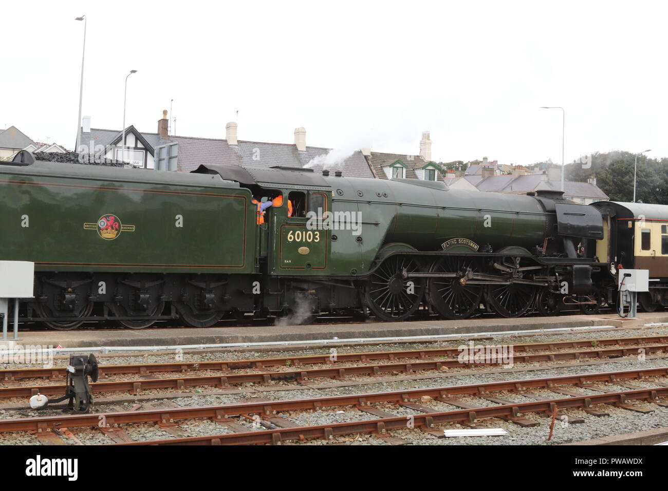 The Flying Scotsman. Holyhead Railway Station North Wales UK Stock ...