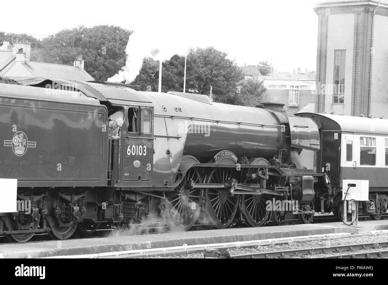 The Flying Scotsman. Holyhead Railway Station North Wales UK Stock ...