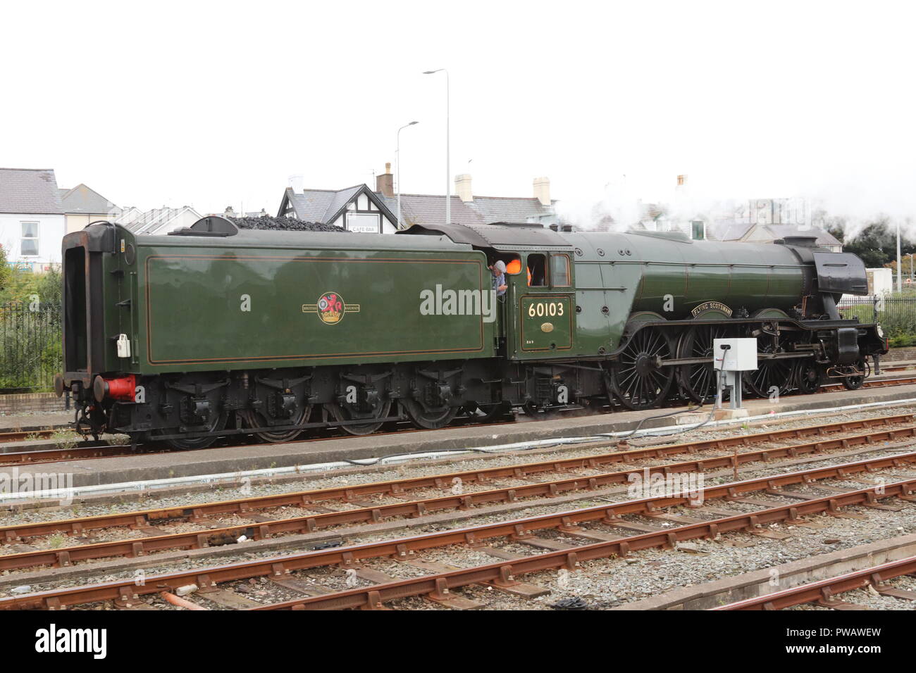 The Flying Scotsman. Holyhead Railway Station North Wales UK Stock ...