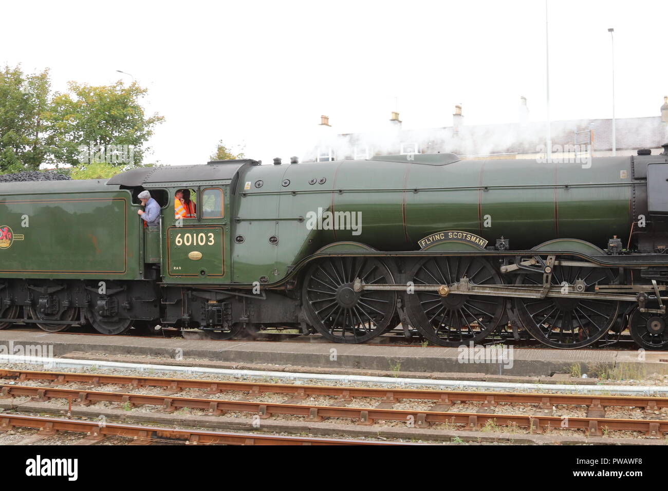 The Flying Scotsman. Holyhead Railway Station North Wales UK Stock ...