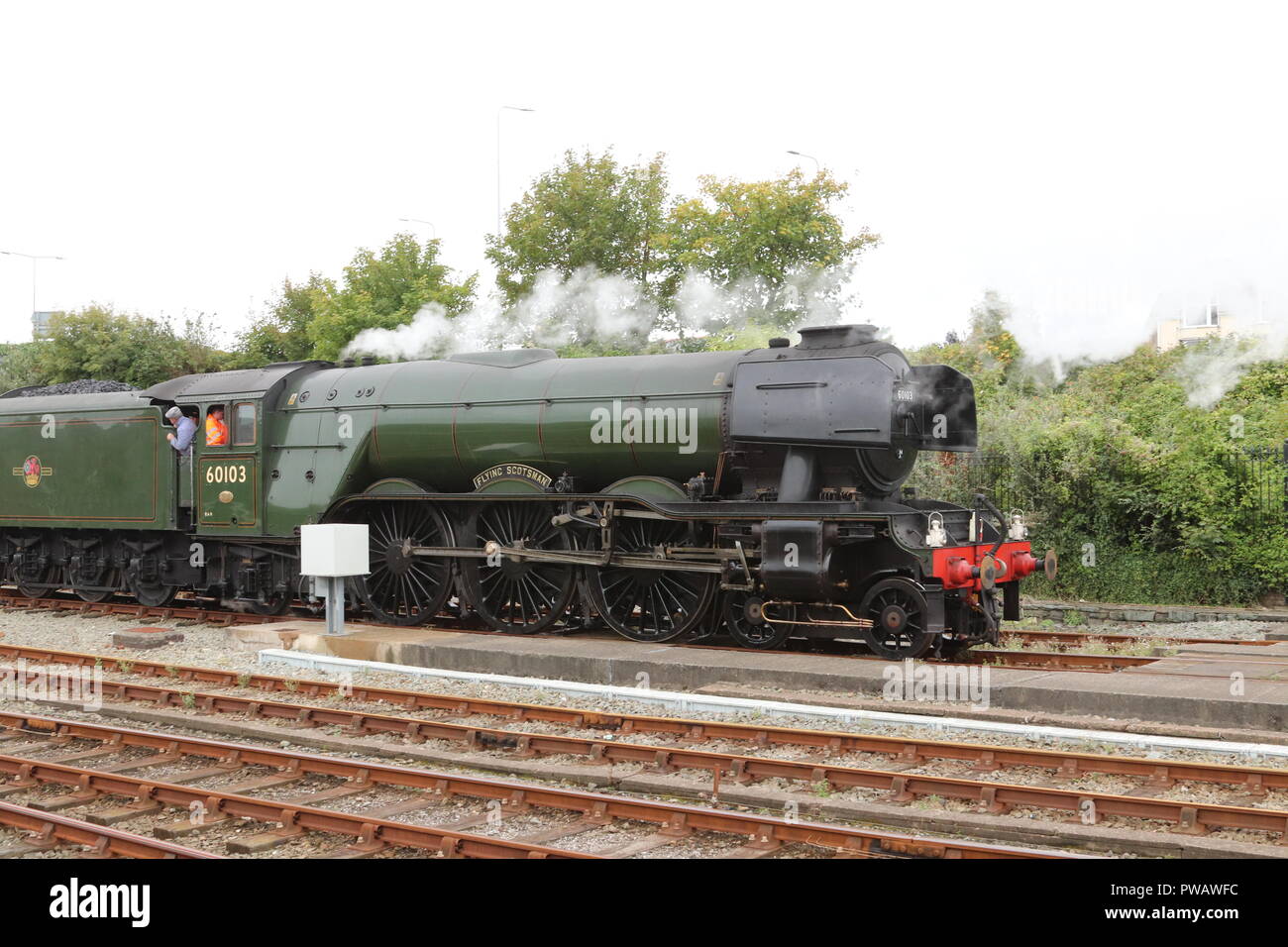 The Flying Scotsman. Holyhead Railway Station North Wales UK Stock ...
