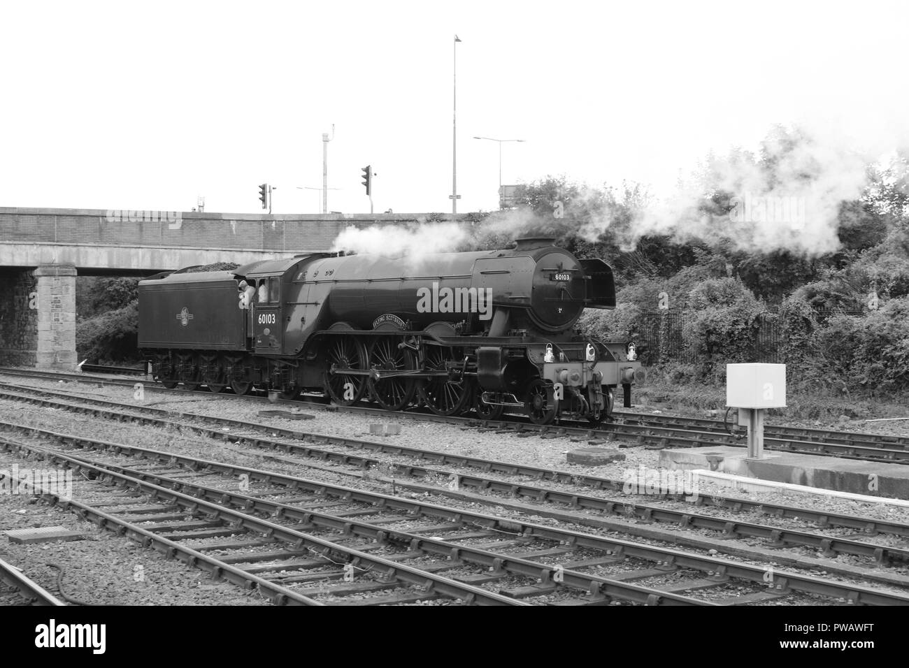 The Flying Scotsman. Holyhead Railway Station North Wales UK Stock ...