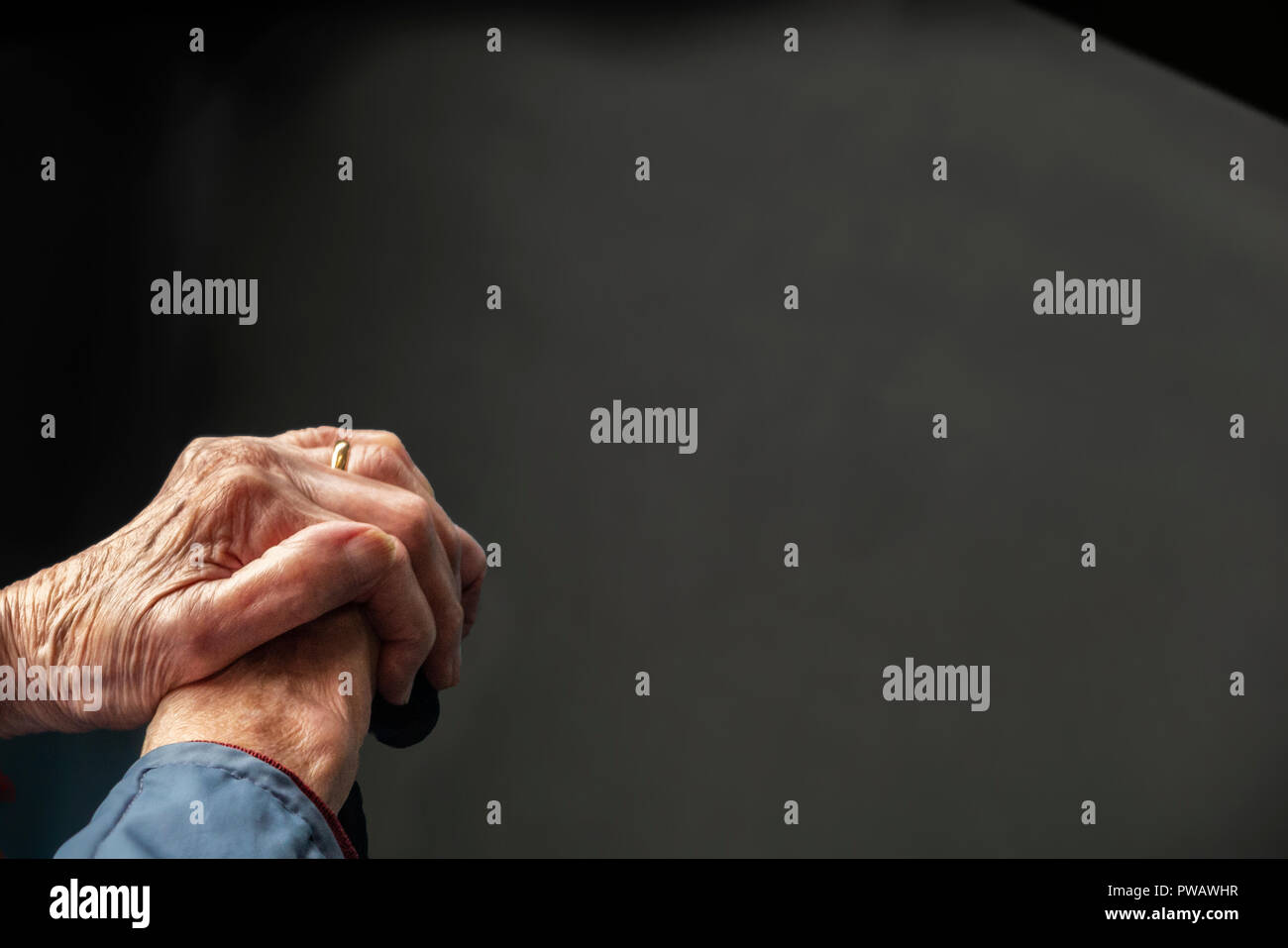 Old lady walking stick hi-res stock photography and images - Alamy