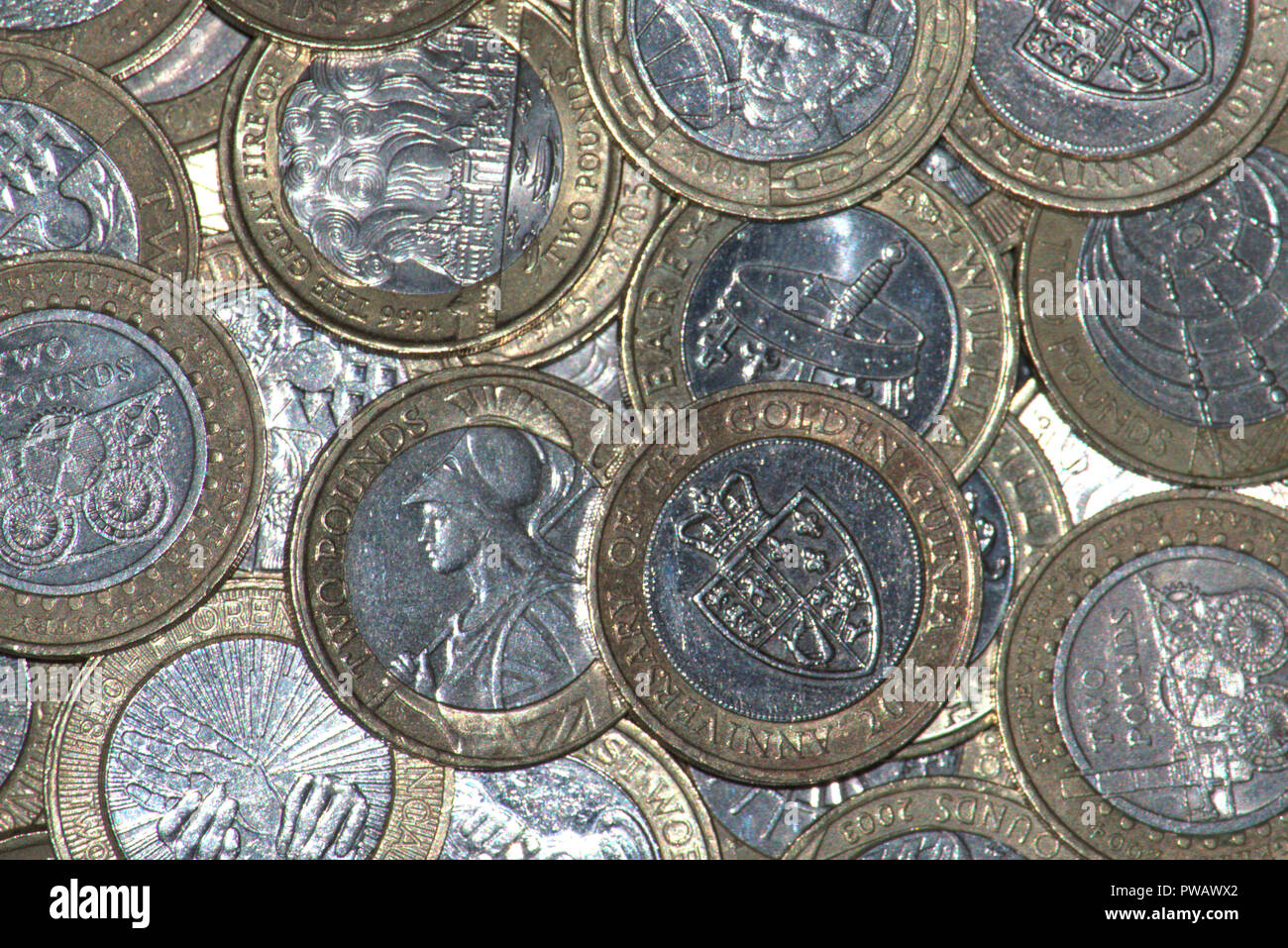 Commemorative British £2 coins Stock Photo - Alamy