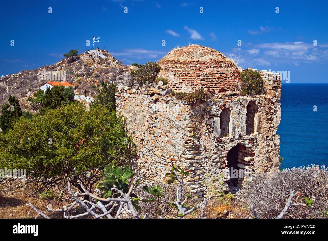 The little mosque of Kastro (literally "castle"), the medieval ...