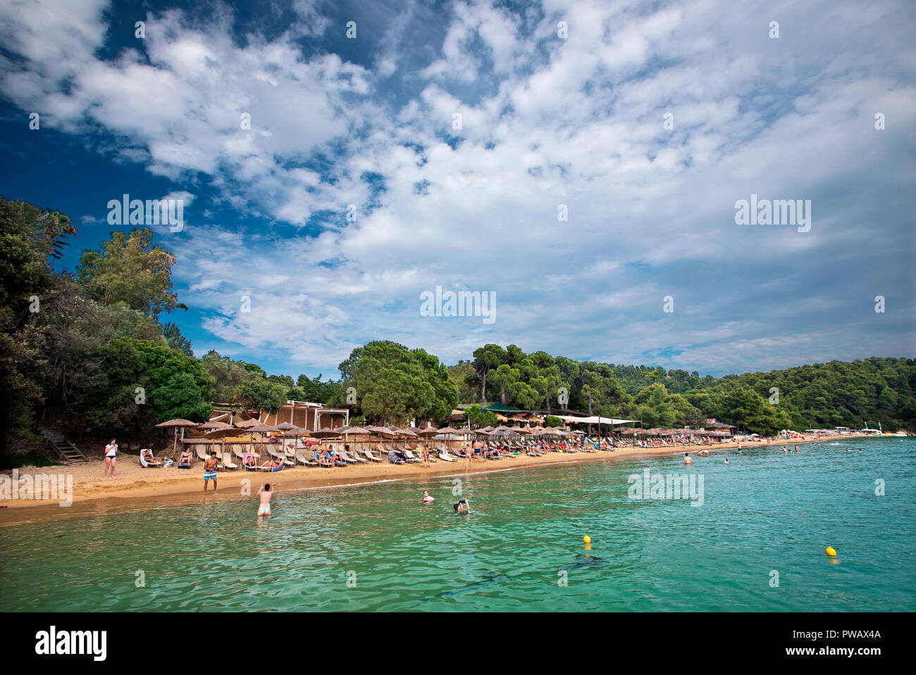 Vromolimnos beach, Skiathos island, Northern Sporades, Magnessia ...