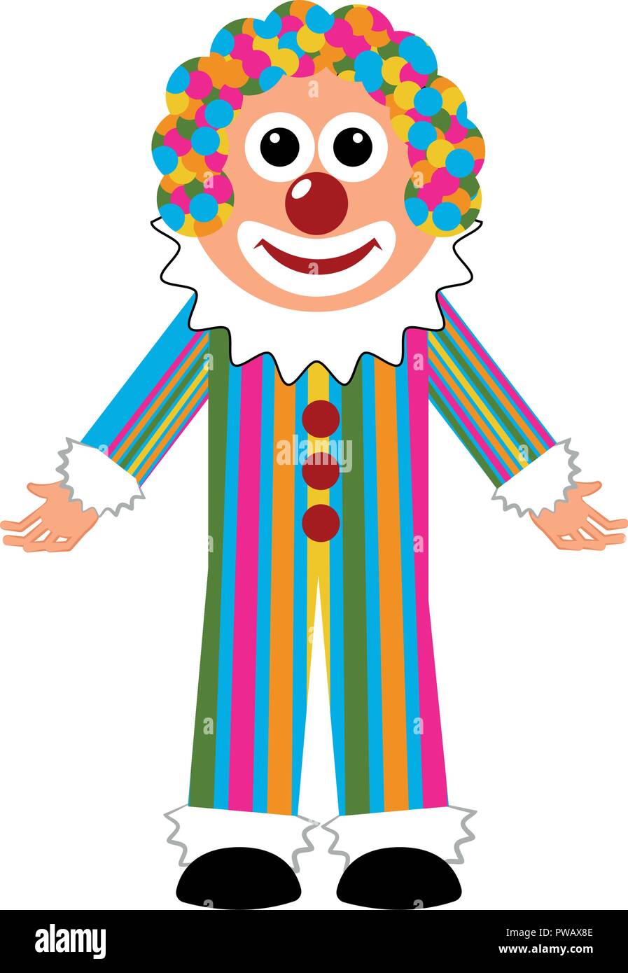 Isolated happy circus clown Stock Vector Image & Art - Alamy