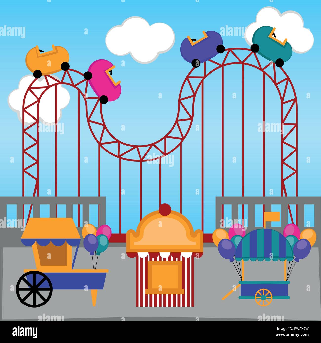 Carnival coaster Stock Vector Images - Alamy