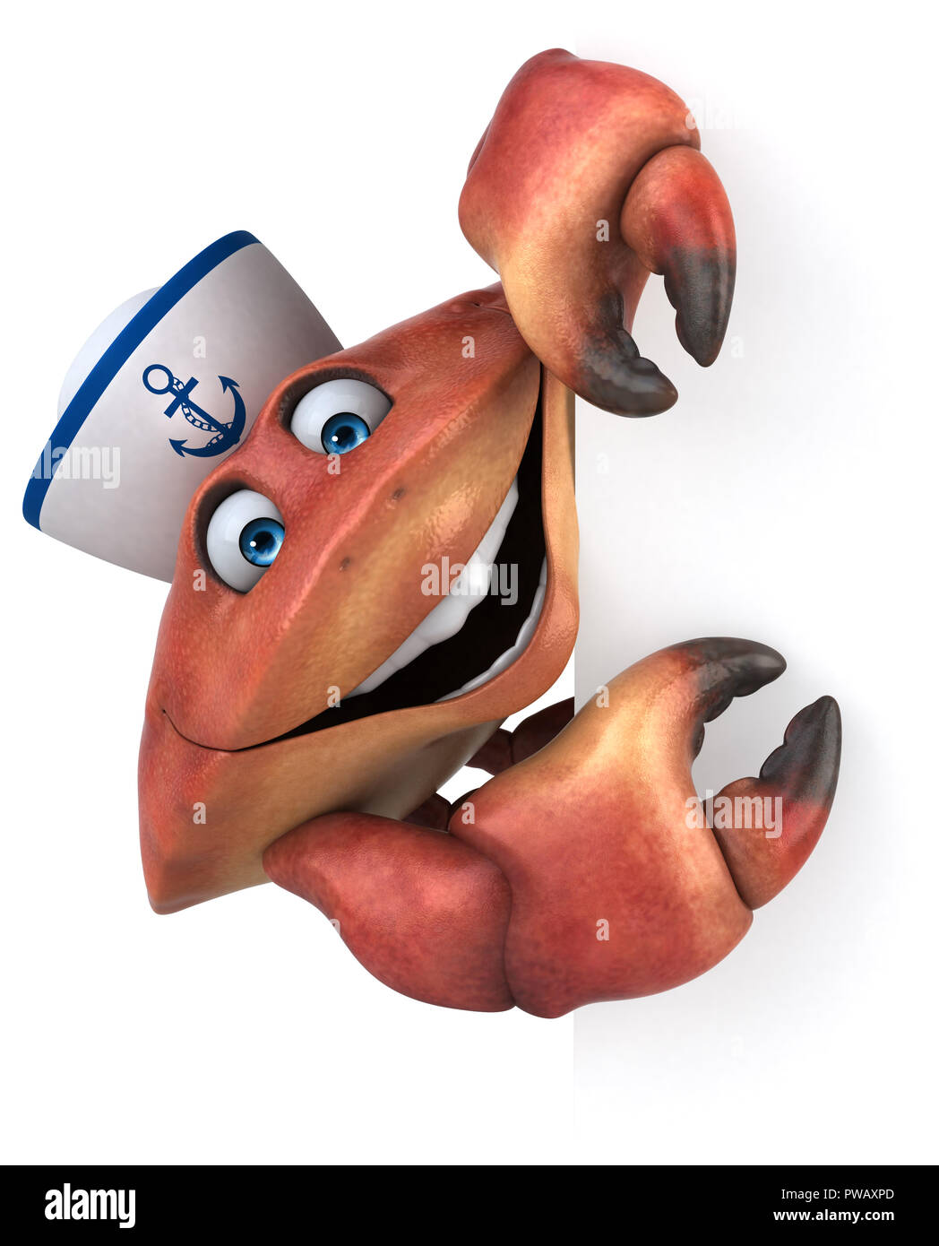 Fun crab - 3D Illustration Stock Photo - Alamy