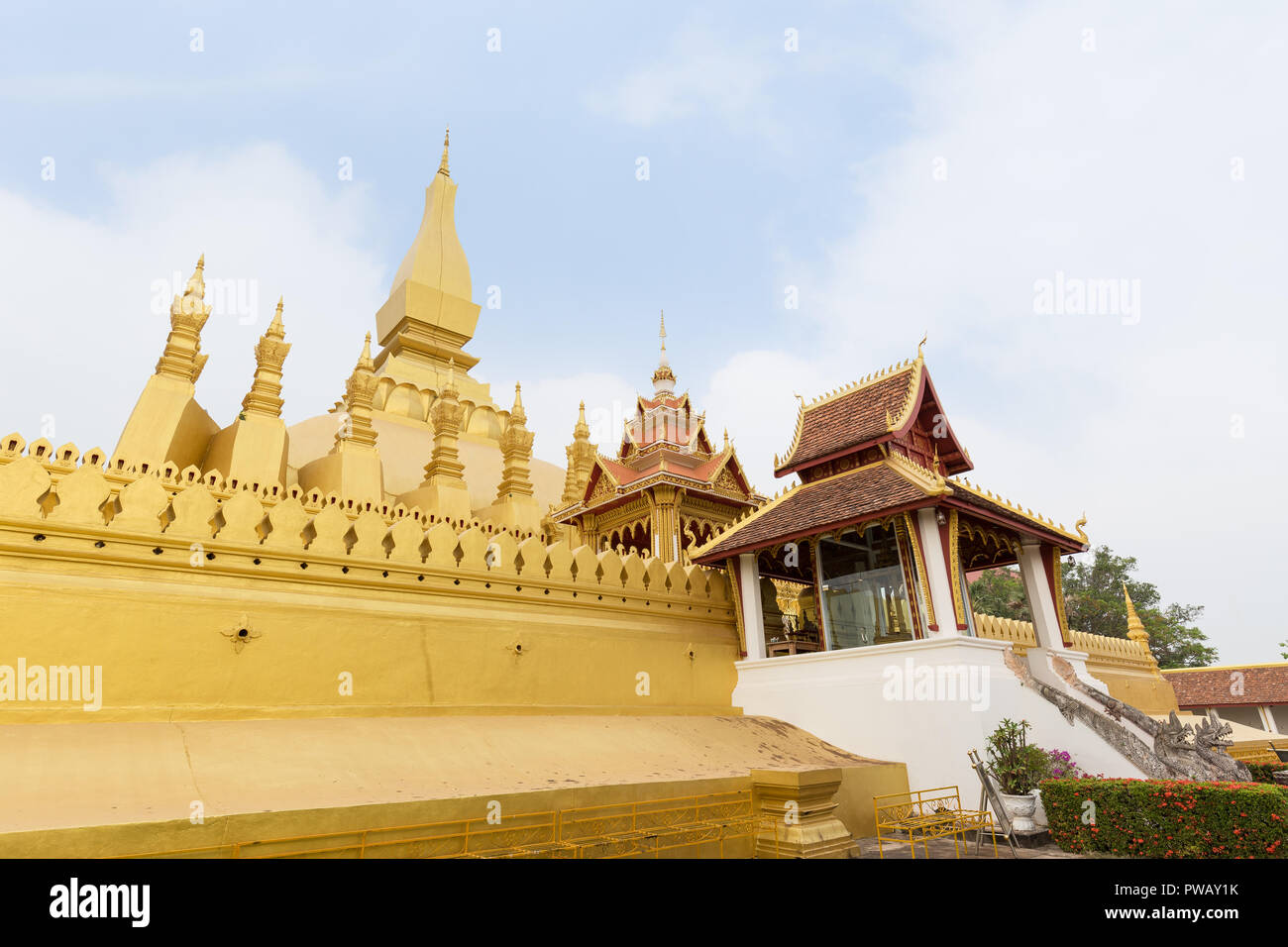 Pha That Luang (Great Stupa) is a gold-covered Buddhist stupa in ...