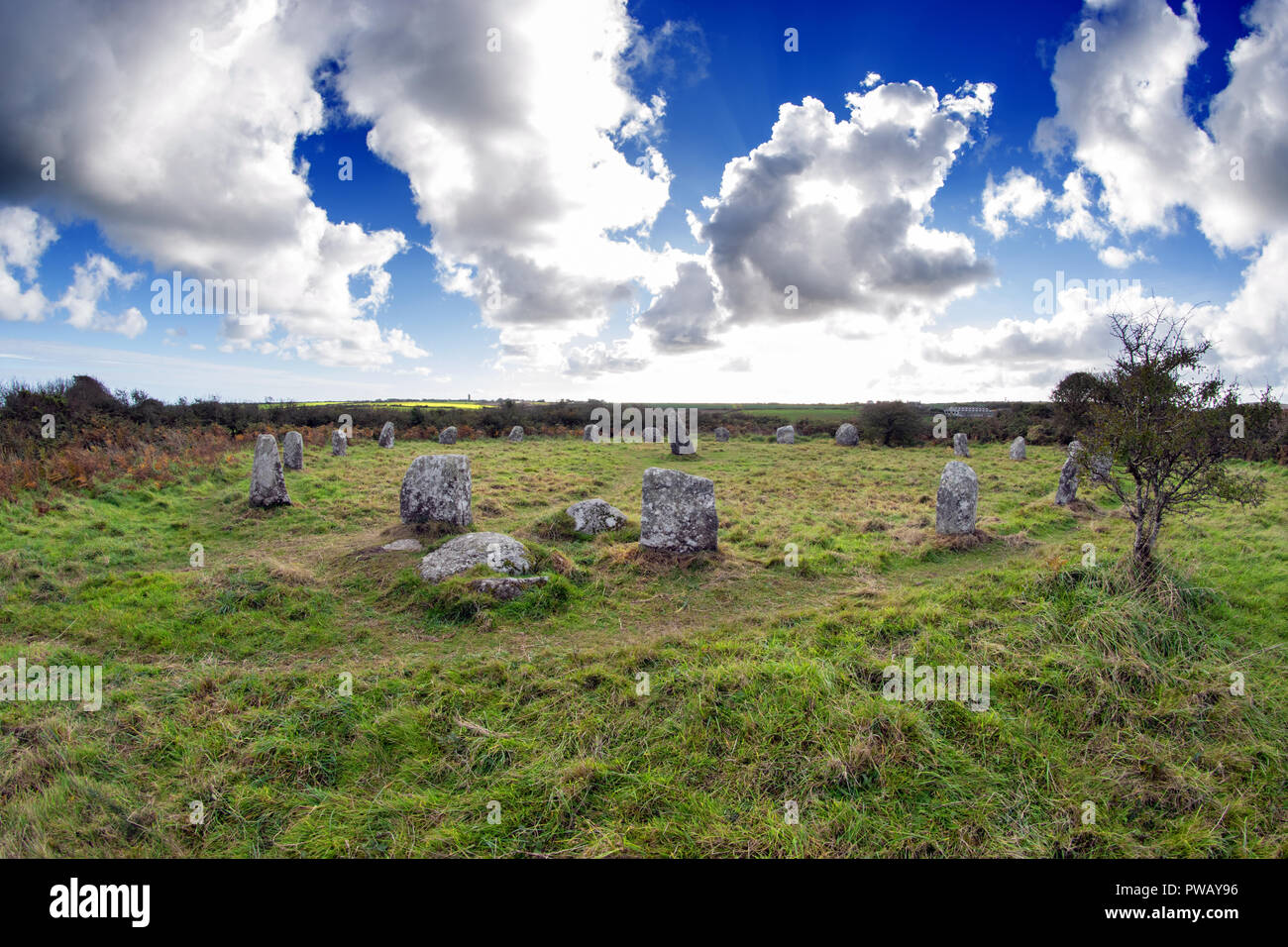 Stone circle with dramatic clouds hi-res stock photography and images ...