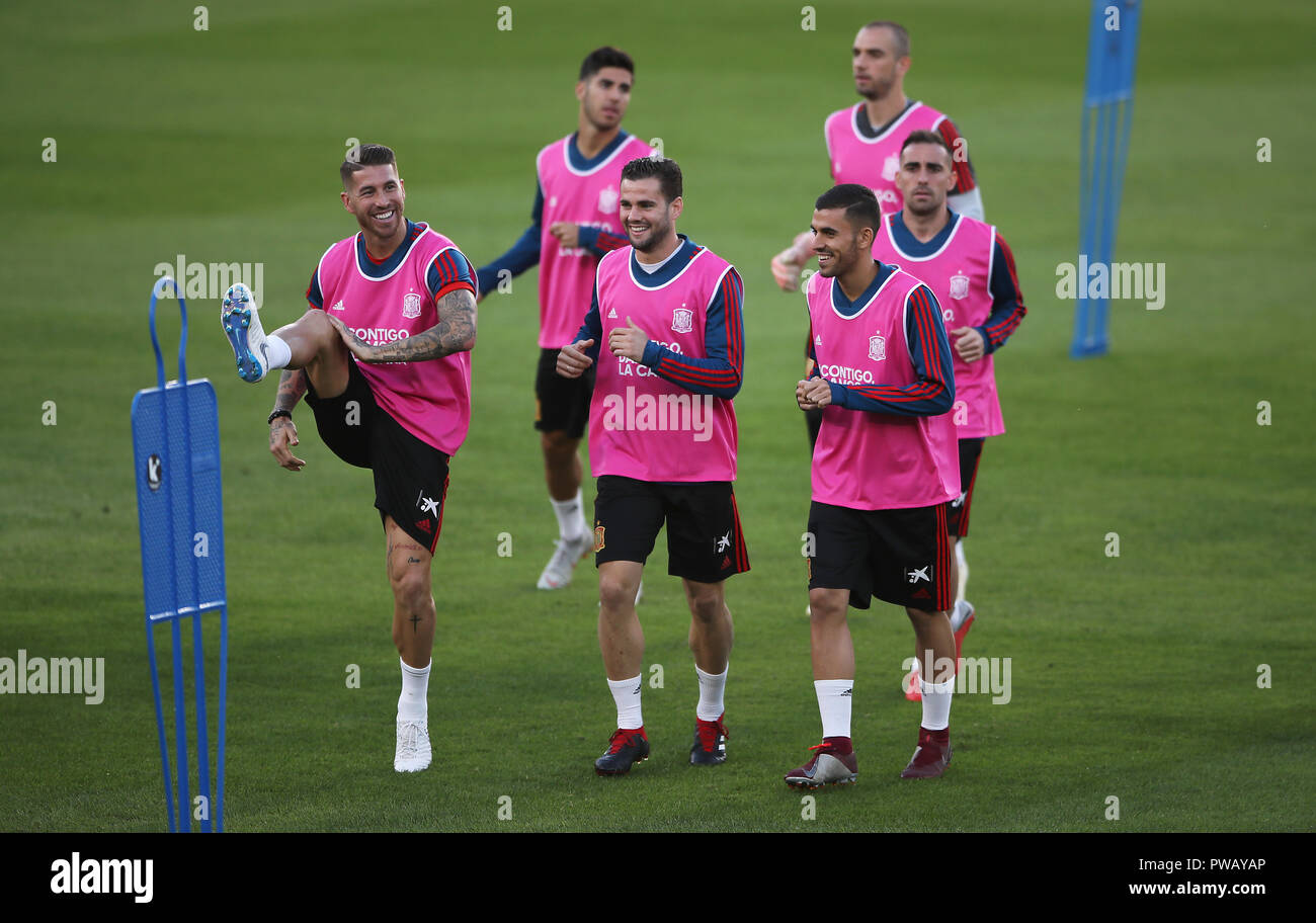 Spain players during the training session at Benito Villamarin Stadium ...