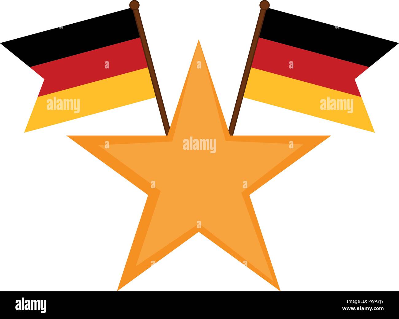 Star shape with a pair of flags of Germany Stock Vector Image & Art - Alamy