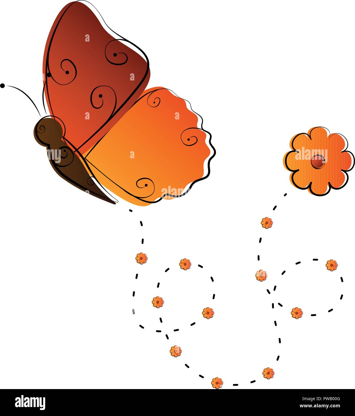 Cute butterfly flying icon Stock Vector Image & Art - Alamy