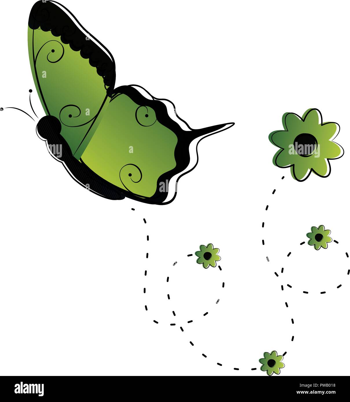 Cute butterfly flying icon Stock Vector Image & Art - Alamy