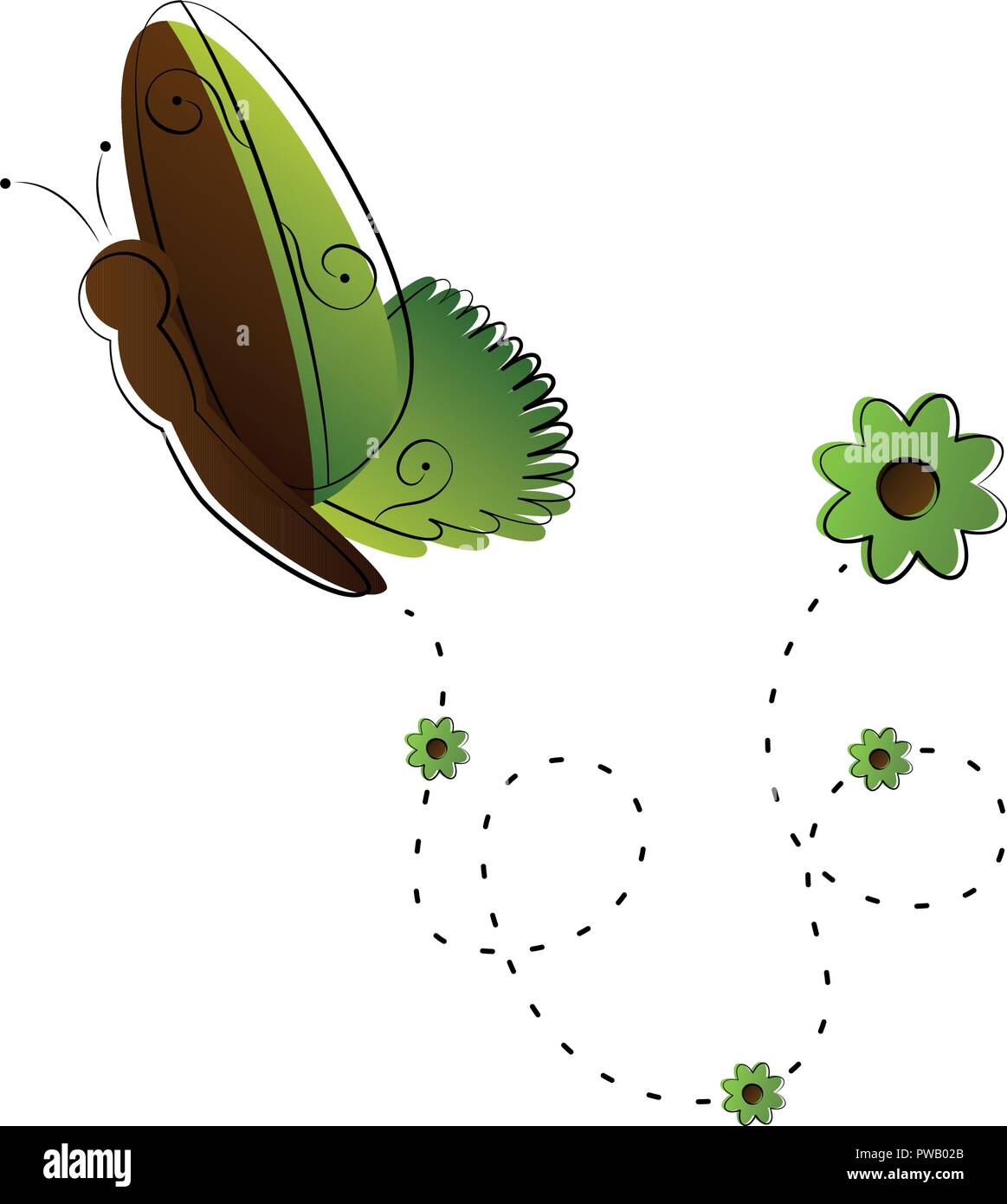 Cute butterfly flying icon Stock Vector Image & Art - Alamy