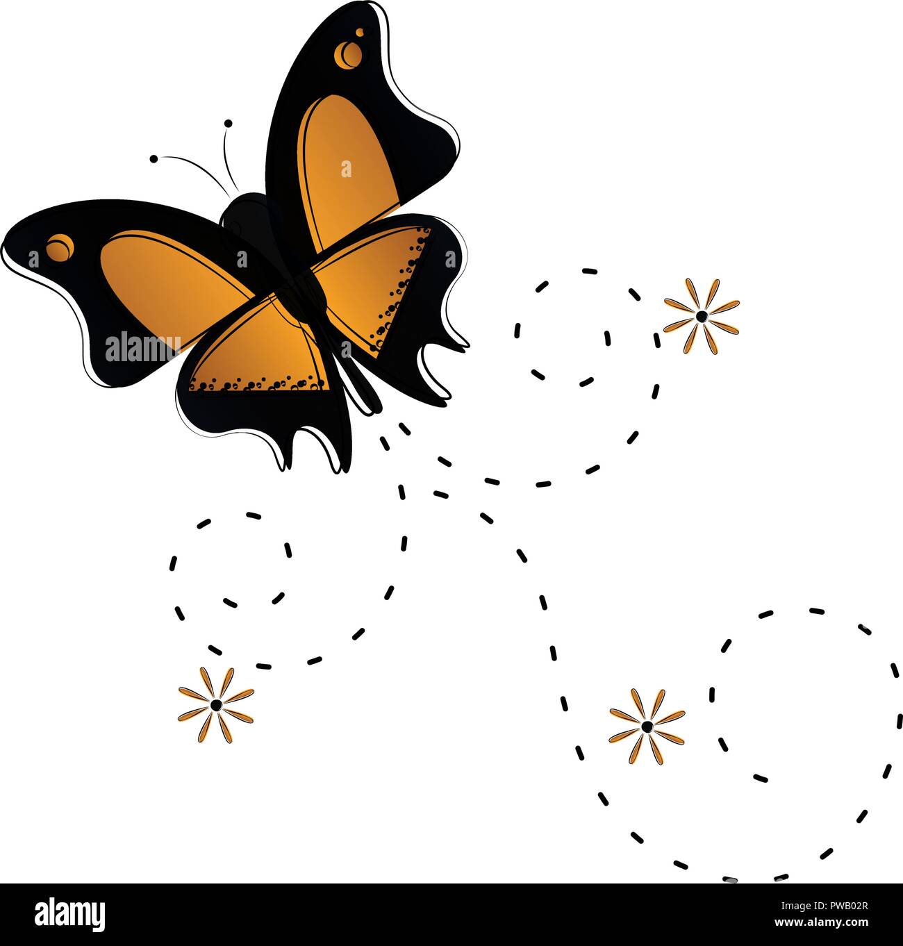 Cute butterfly flying icon Stock Vector Image & Art - Alamy