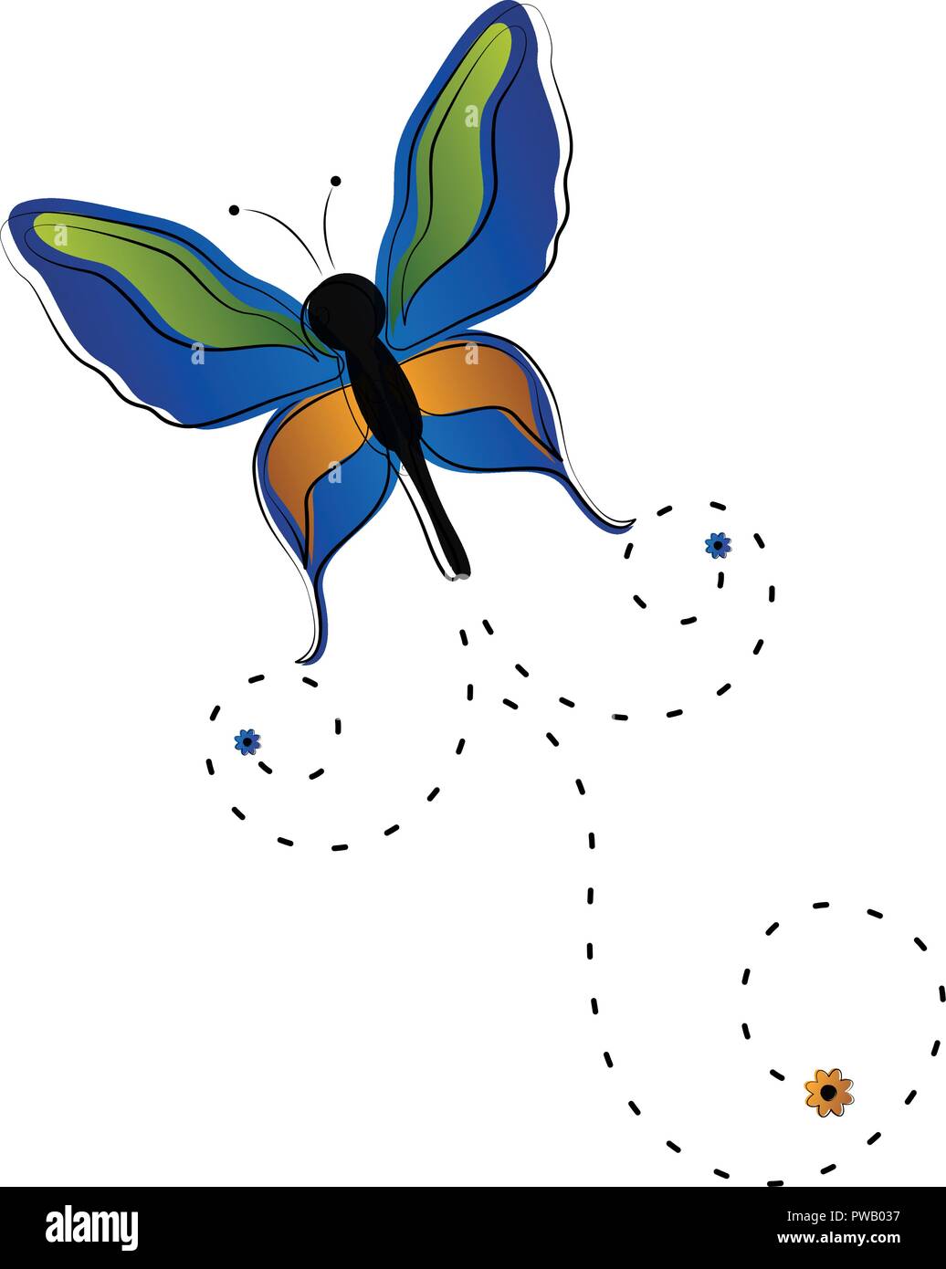 Cute butterfly flying icon Stock Vector Image & Art - Alamy