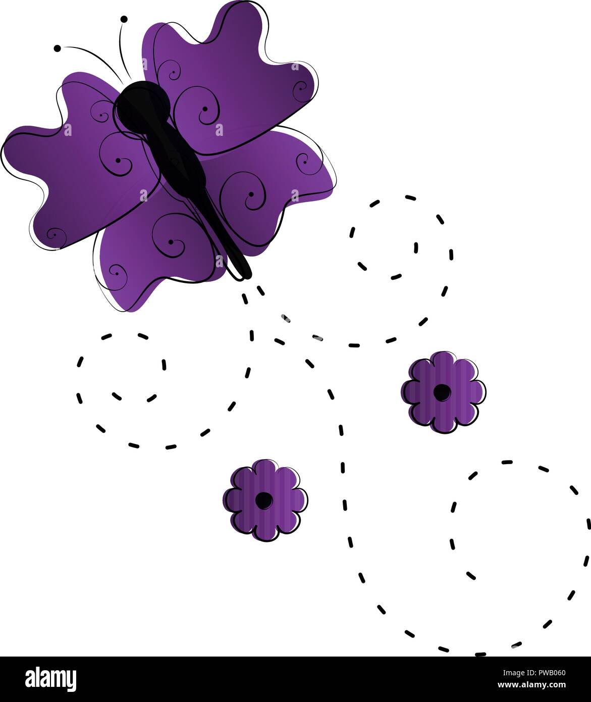 Cute butterfly flying icon Stock Vector Image & Art - Alamy