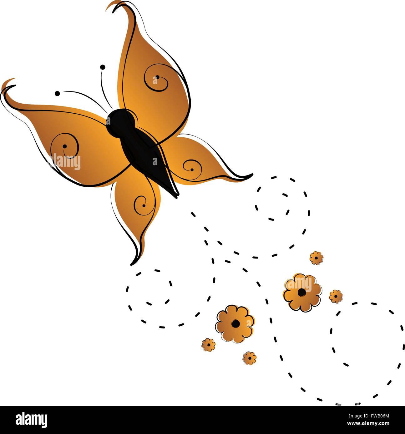 Cute butterfly flying icon Stock Vector Image & Art - Alamy