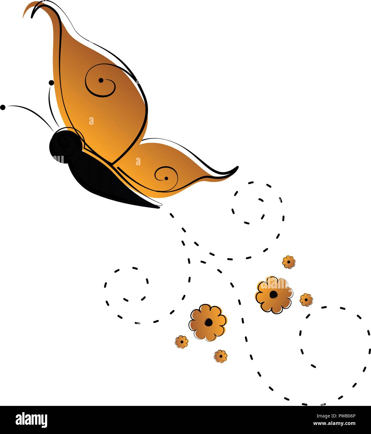 Cute butterfly flying icon Stock Vector Image & Art - Alamy