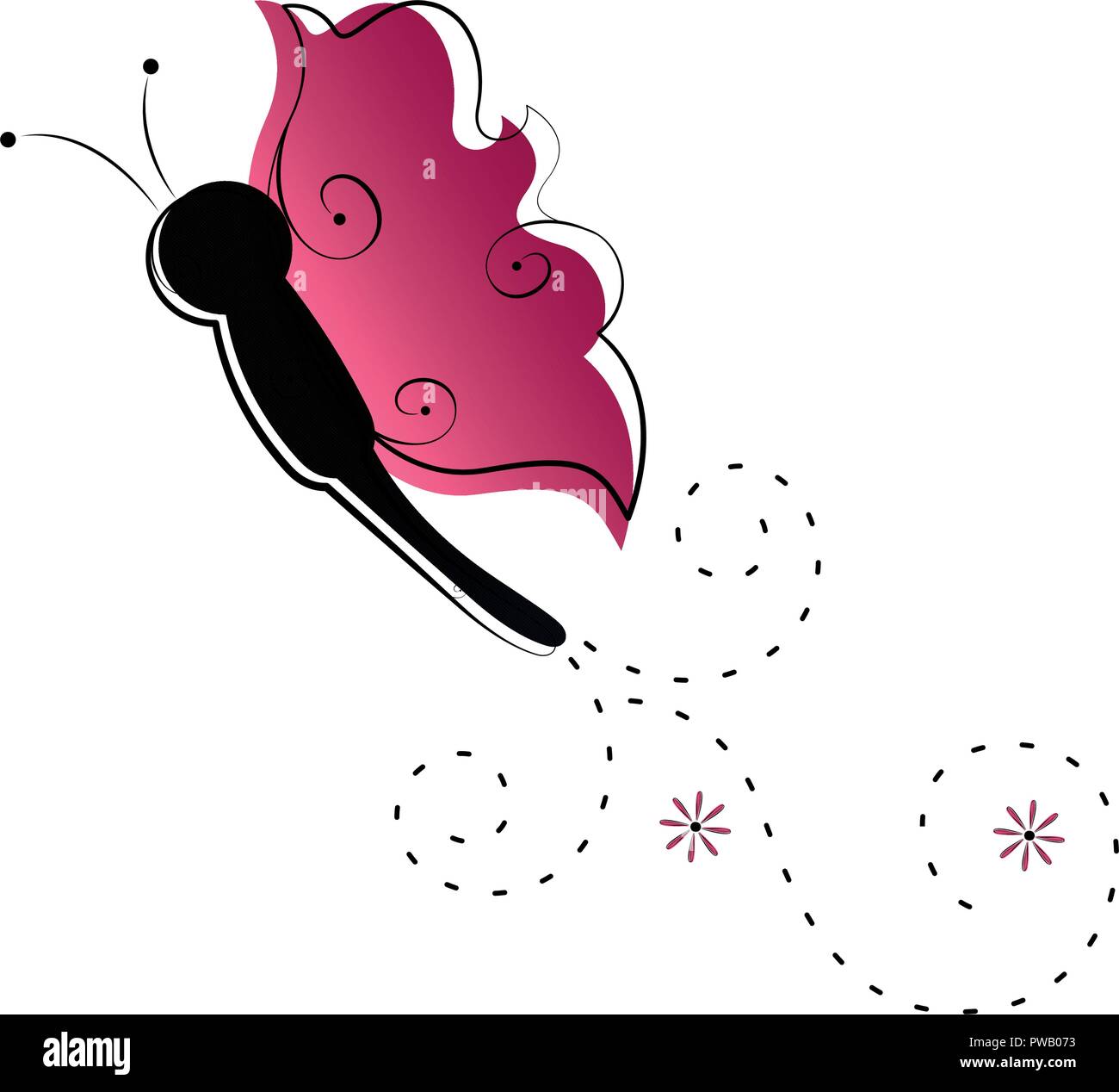 Cute butterfly flying icon Stock Vector Image & Art - Alamy