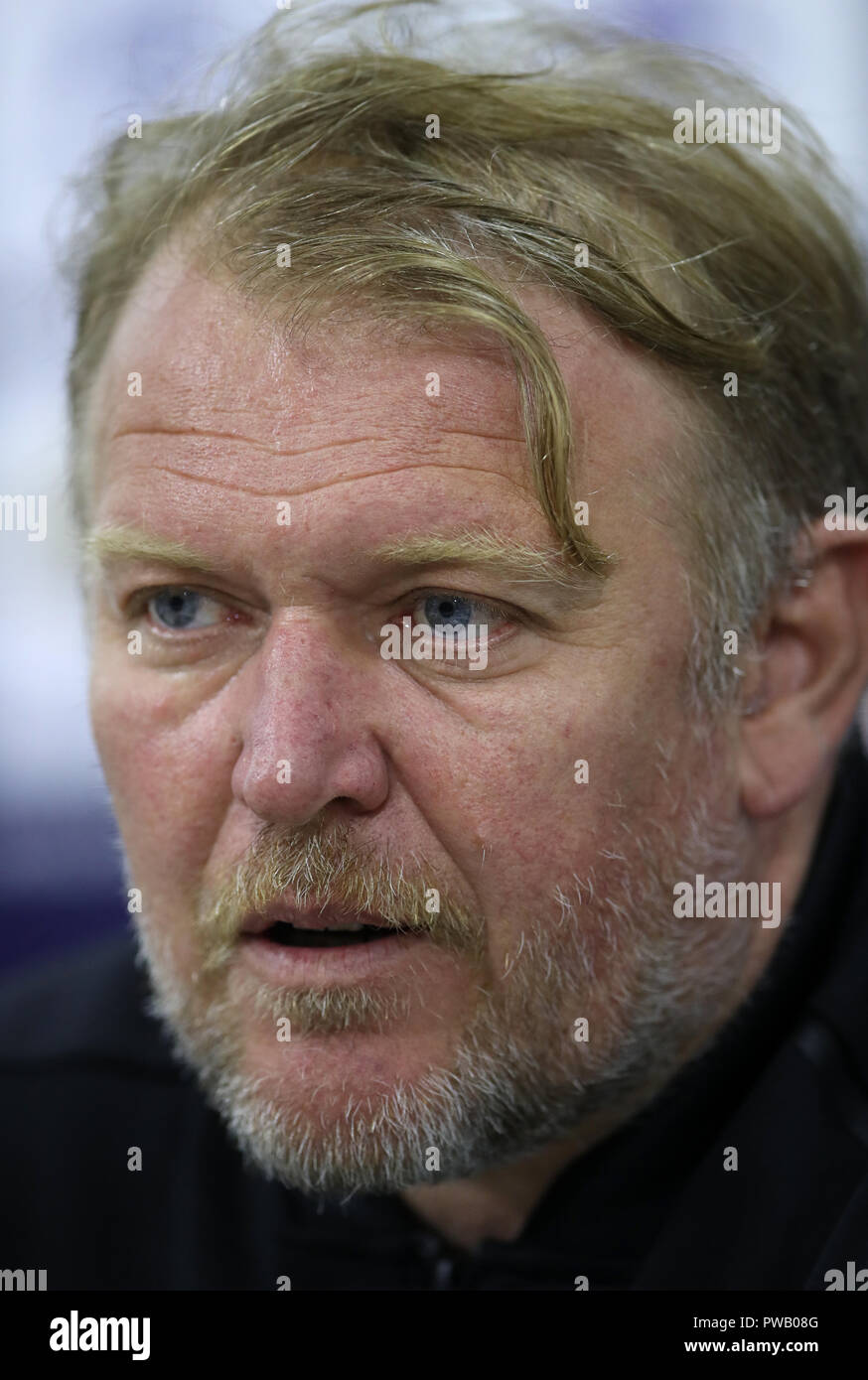 Bosnia and Herzegovina manager Robert Prosinecki during the press ...