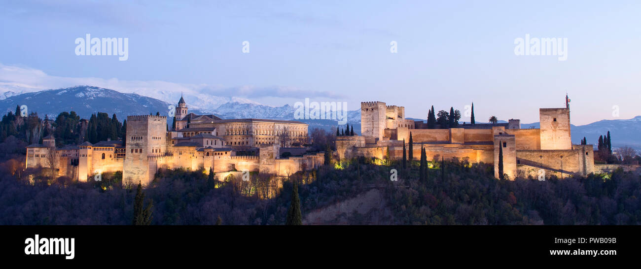 Sunset in the Alhambra Stock Photo - Alamy