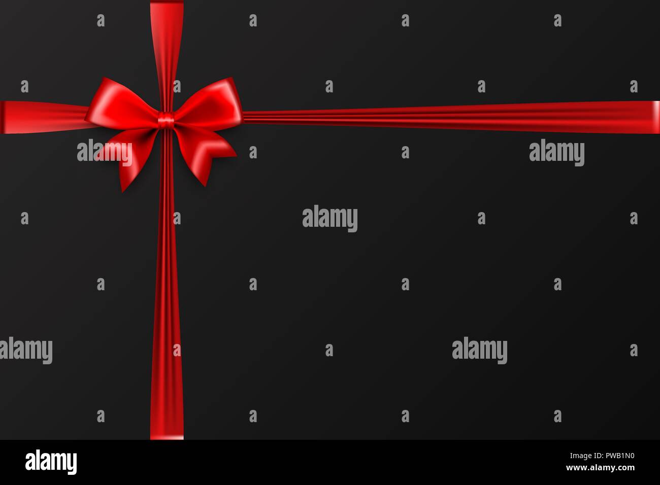 Beautiful red gift ribbon Stock Vector Images - Alamy