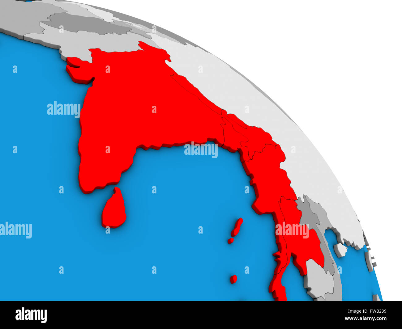 Bimstec map hi-res stock photography and images - Alamy