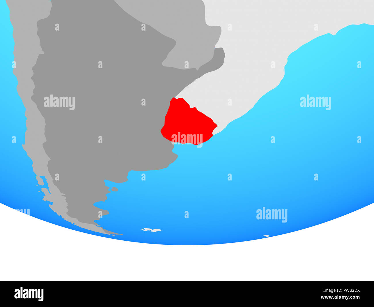Simple political map uruguay hi-res stock photography and images - Alamy