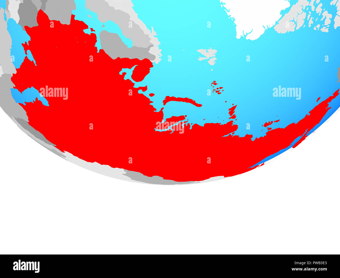 Soviet Union on simple political globe. 3D illustration Stock Photo - Alamy