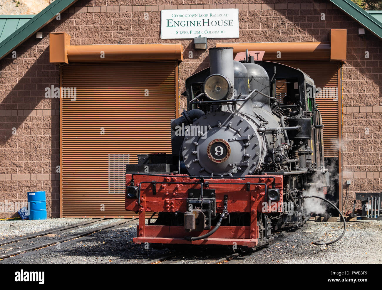 Historical Steam Engine 9 of the Georgetown Loop Rail Road infront of ...